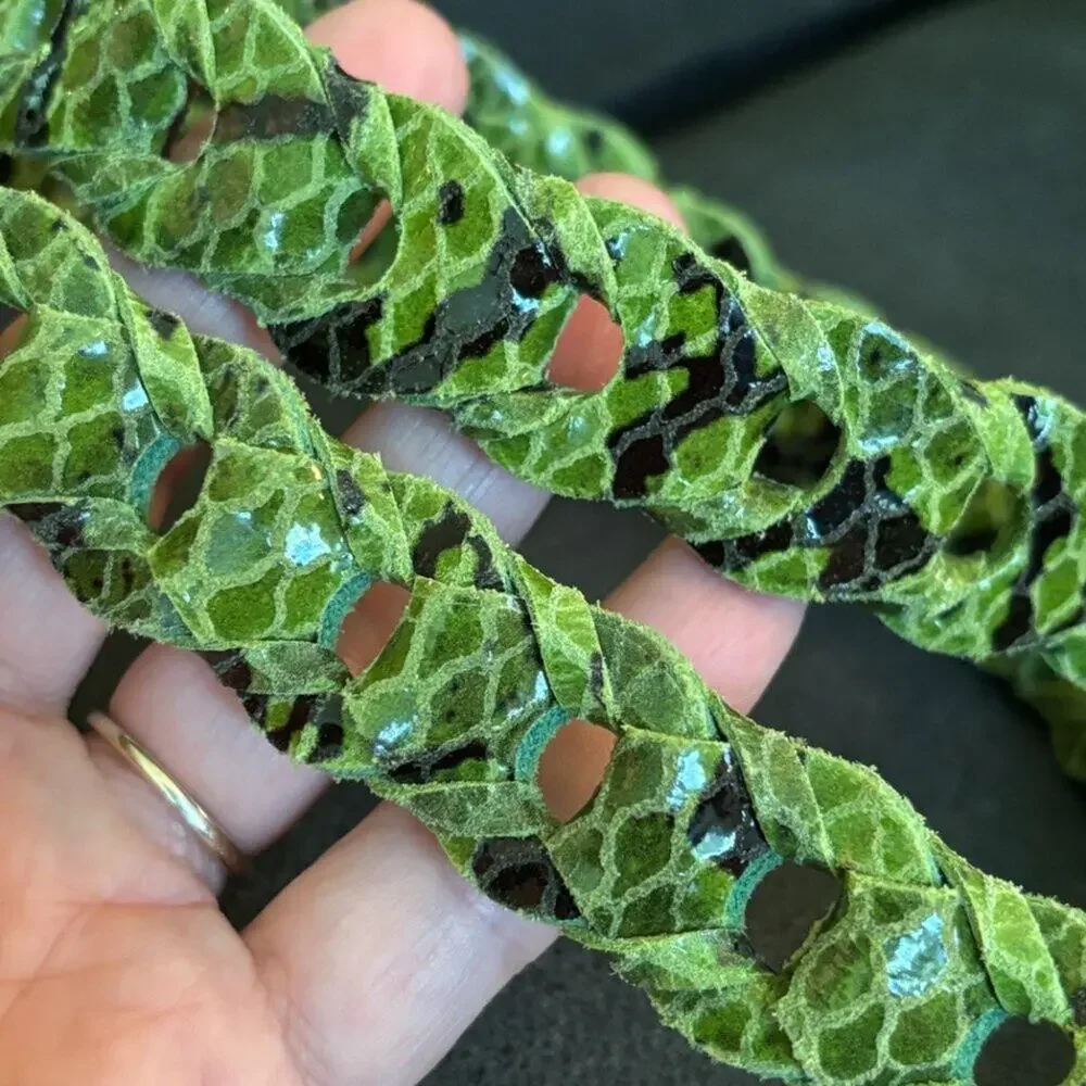 MARIOS | Accessories | Marios Italian Snakeskin Leather Chainlink ...